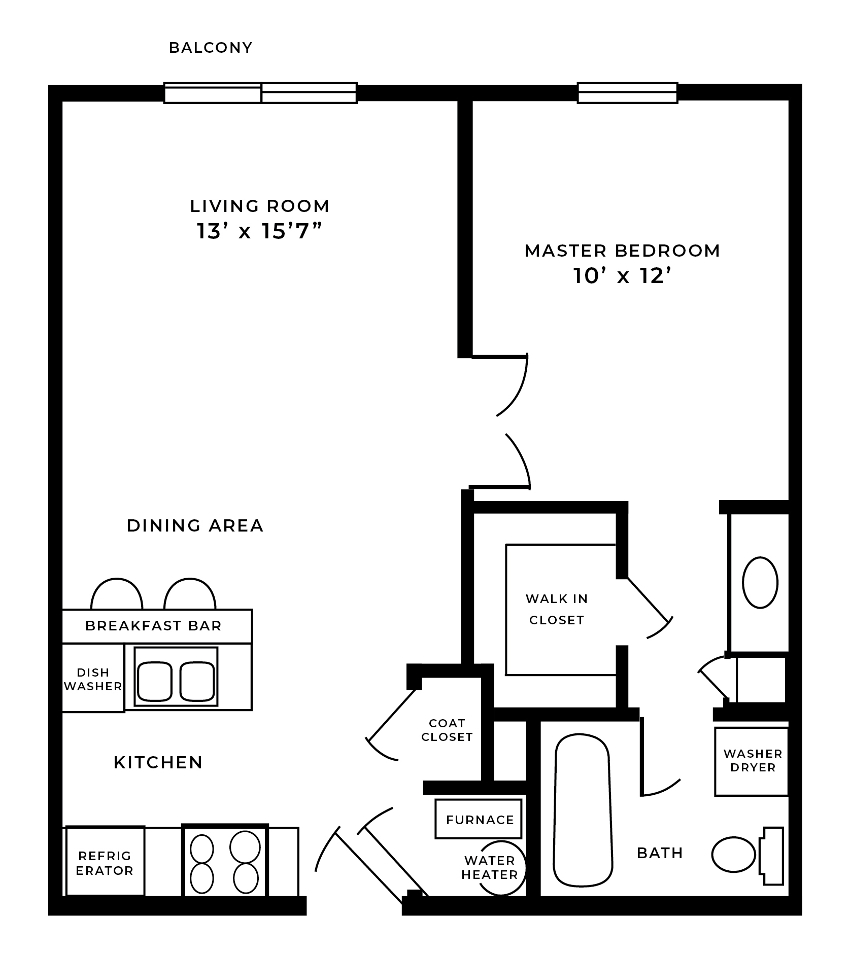 1 Bedroom with Sky Light | Pinegate West Apartments | Shawnee, KS